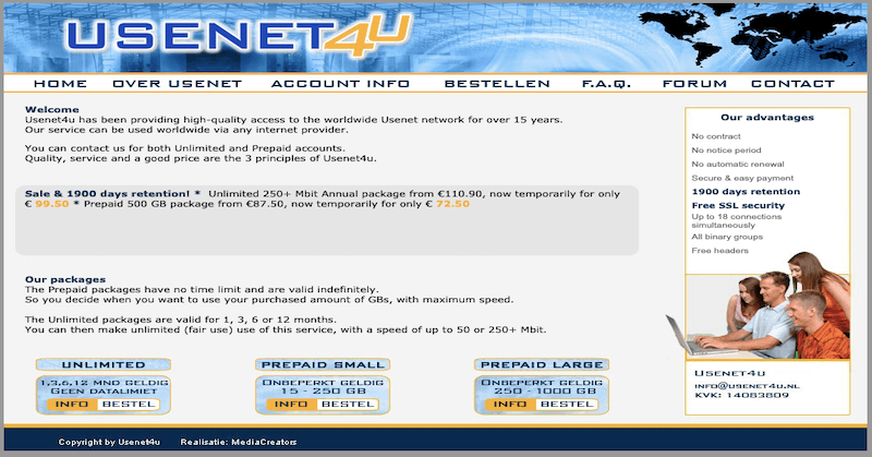 Revisión de Usenet4U: pros y contras de Usenet4U